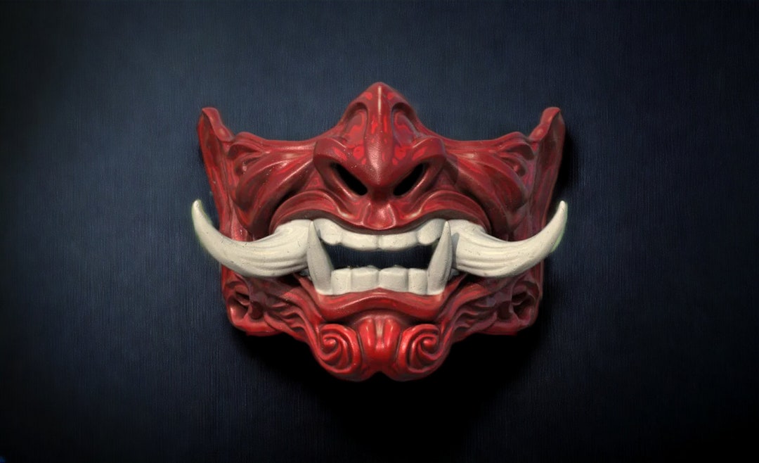 Mempo Akuma Oni Mask - 3D Printed Décor, Costume, Cosplay, Unpainted - Etsy