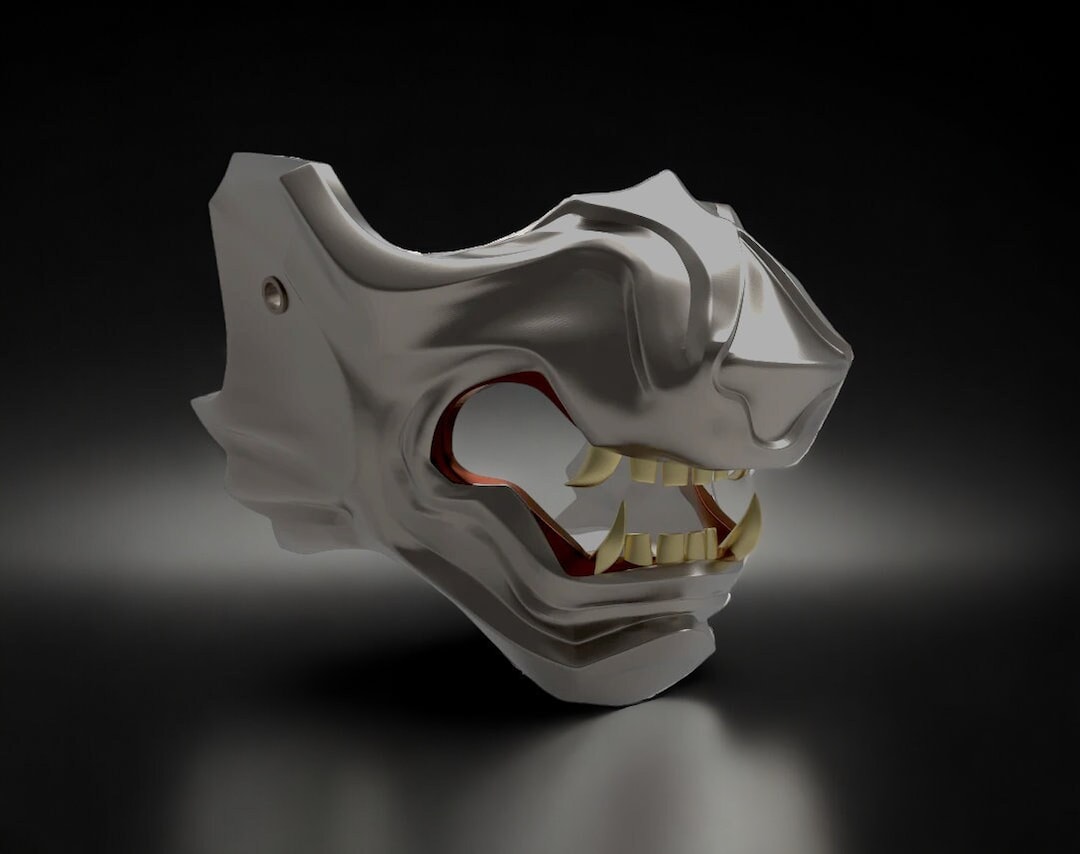 Ghost Wolf Oni Mask - 3D Printed Décor, Costume, Cosplay - Etsy