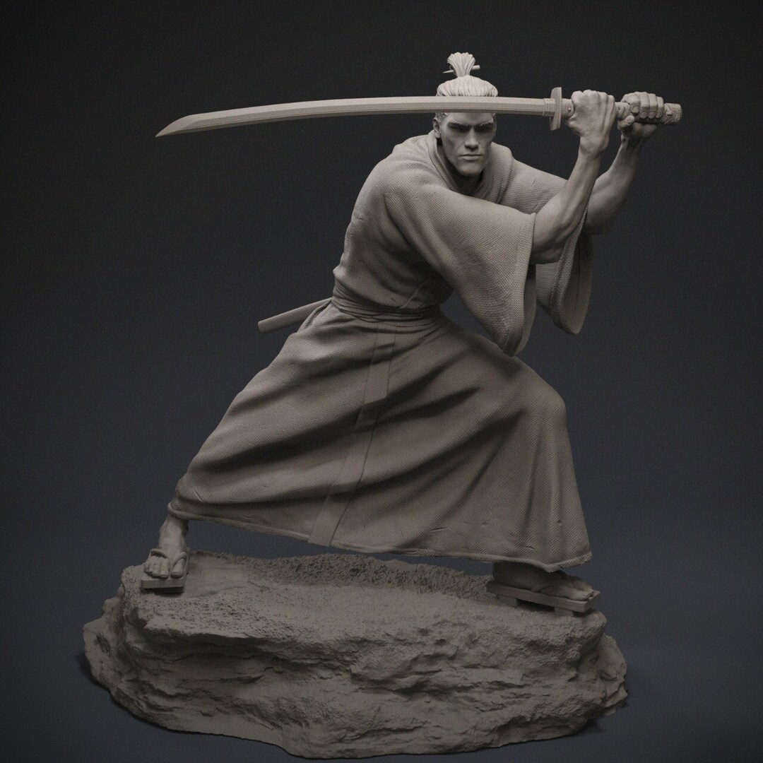 The Unnamed Samurai Prince 3D Printed Figure, Fan Art Model Kit - Etsy