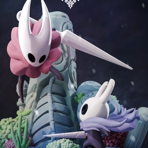 Hollow and Hornet chibi 3D Printed Figure, Fan Art Model Kit - Etsy