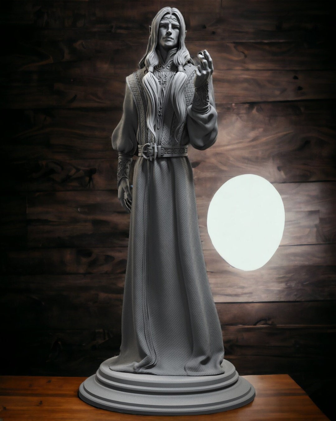 Elven Mage 3D Printed Figure, Fan Art Model Kit - Etsy
