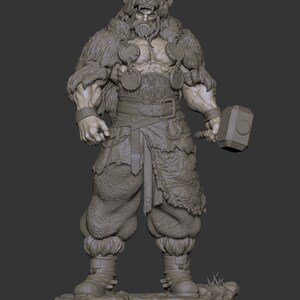 Barbarian Thor 3D Printed Figure, Fan Art Model Kit - Etsy