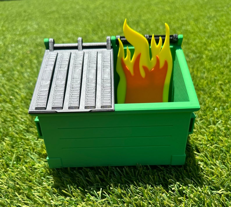 Dumpster Fire 3d Printed Desktop Storage Container Box - Etsy
