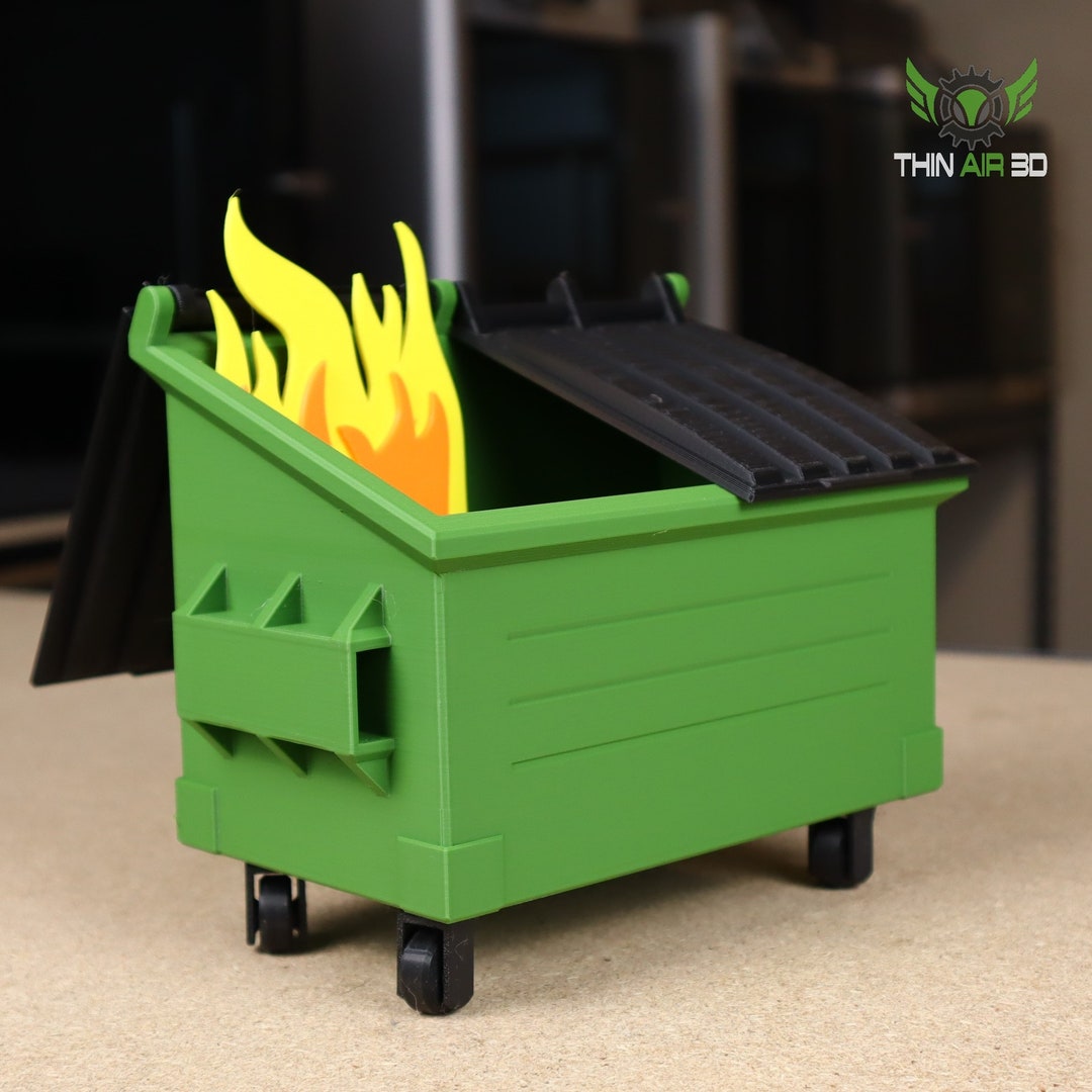 Dumpster Fire 3d Printed Desktop Storage Container Box - Etsy