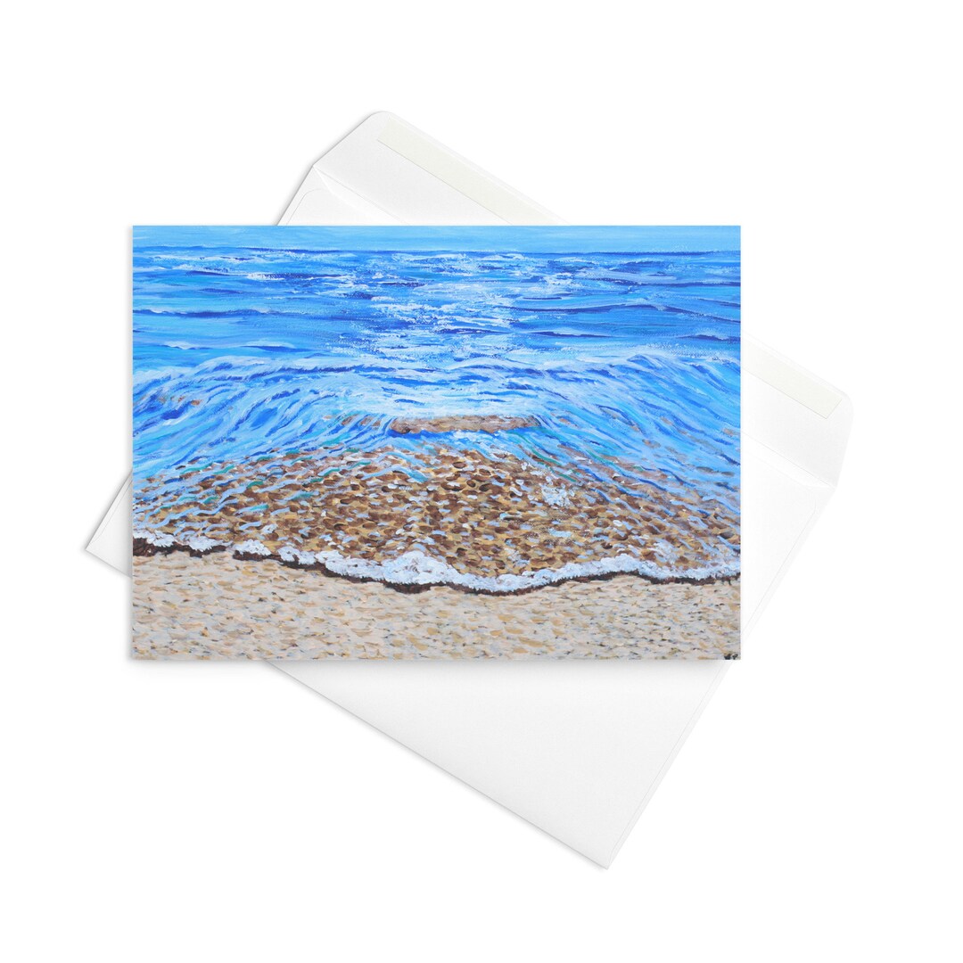 Ocean Greeting Card / Ocean Wave Card / Blank Card - Etsy