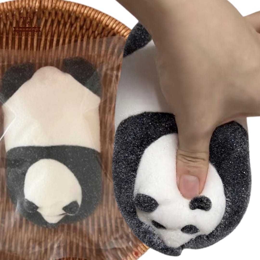 Furry Panda Animal Squishy Squeezable Stress Relief Sensory Fidget Toys ...