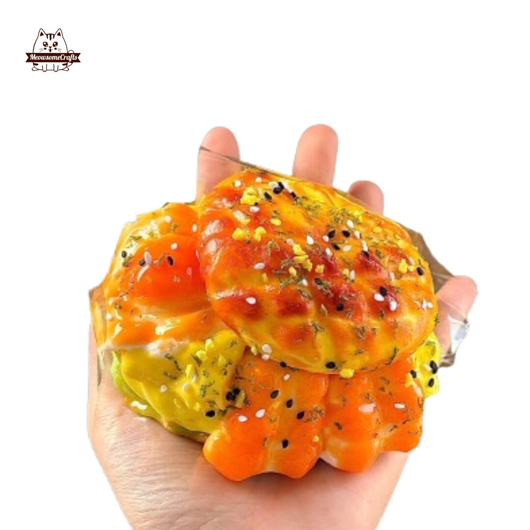 Cheese Shrimp Burger Taba Squishy Food Squeezable Stress Relief Sensory ...