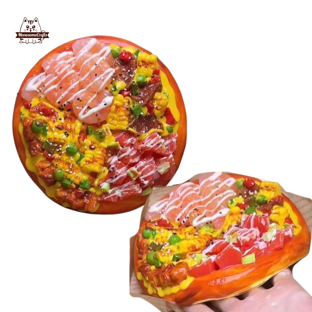 Taba Pizza Squishy Toy Jumbo Slow Rising Stress Relief Squeezable ...