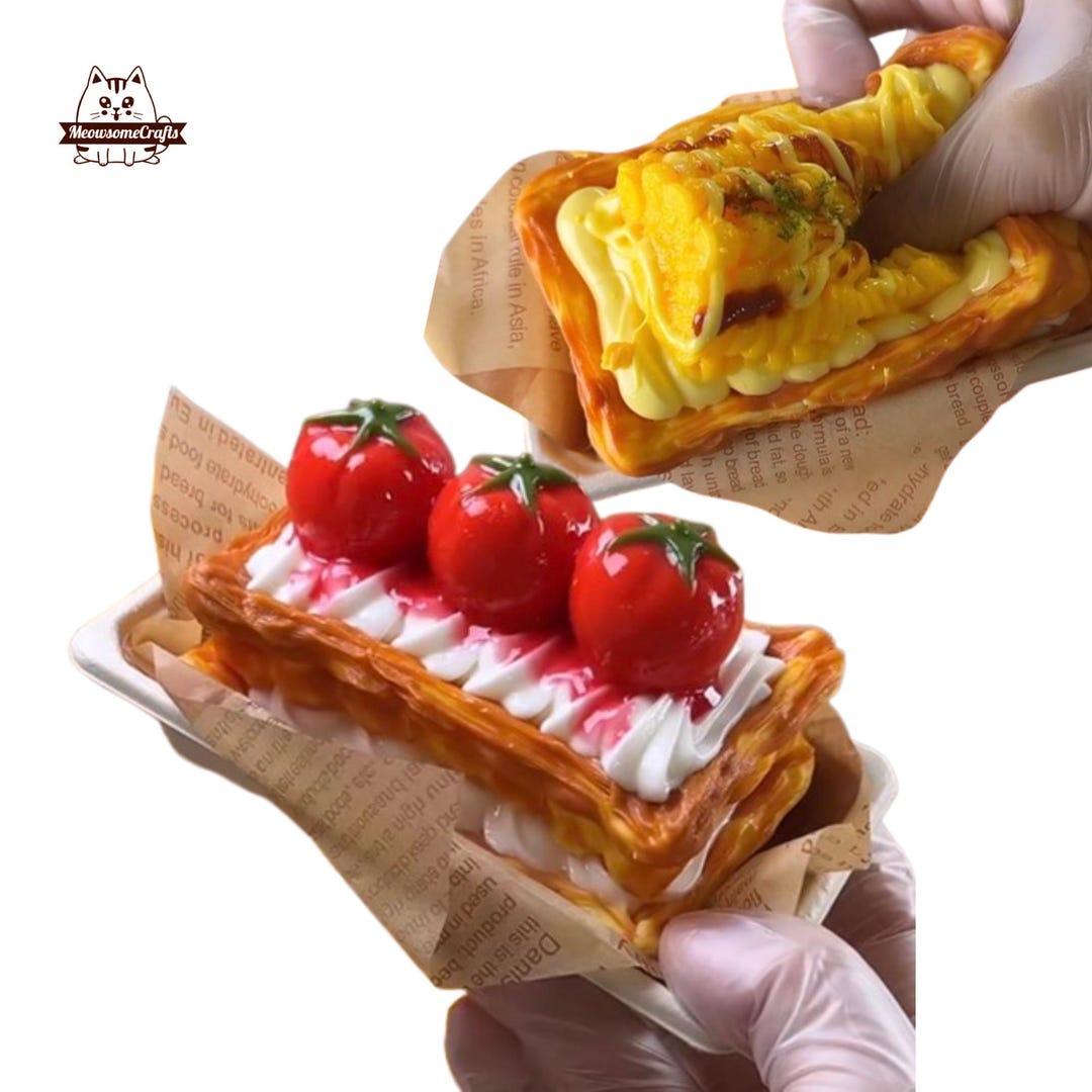 Flaky Puff Pastry Tomato Corn Food Slow Rising Taba Squishy Squeezable ...