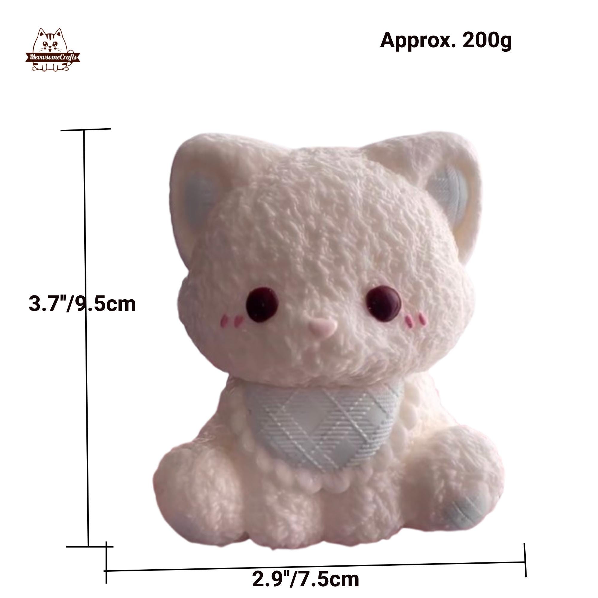 Cute Kitty Bibs Animal Squishy Squeezable Stress Relief Sensory Fidget ...