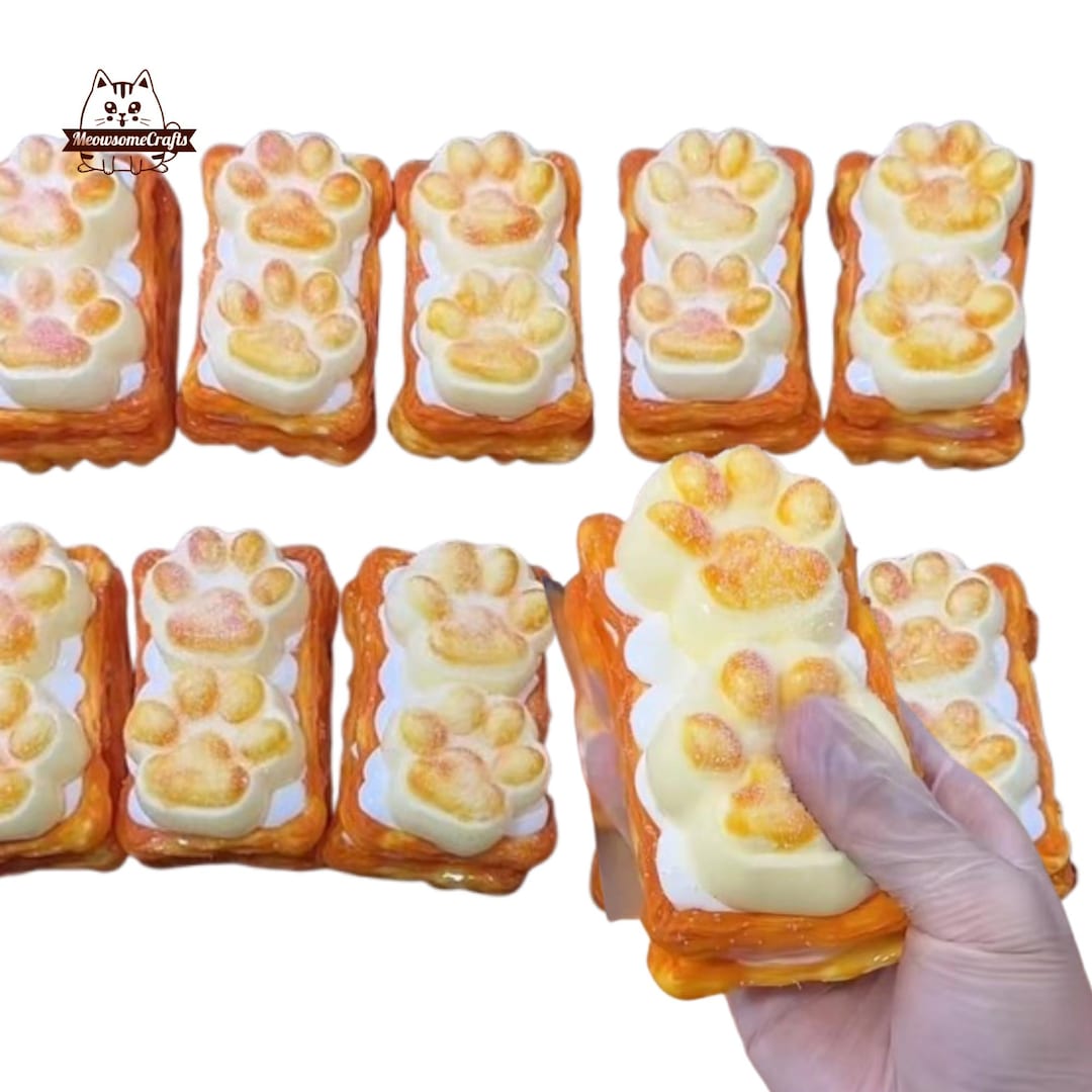 Cat Paw Pastry Squishy Squeezable Stress Relief Sensory Fidget Toy - Etsy