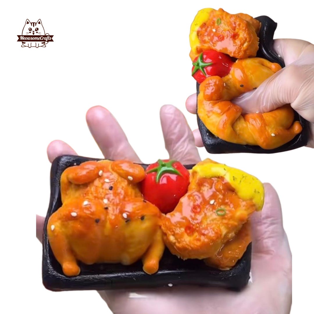 Realistic Roast Chicken Food Taba Squishy Squeezable Stress Relief ...