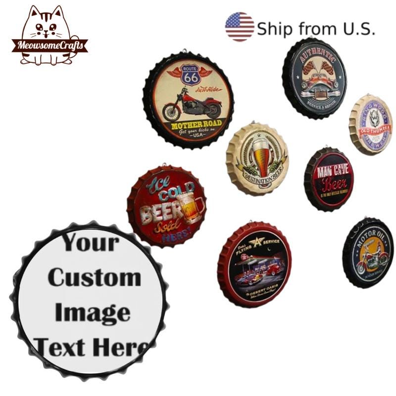 Beer Bottle Cap Art - Etsy