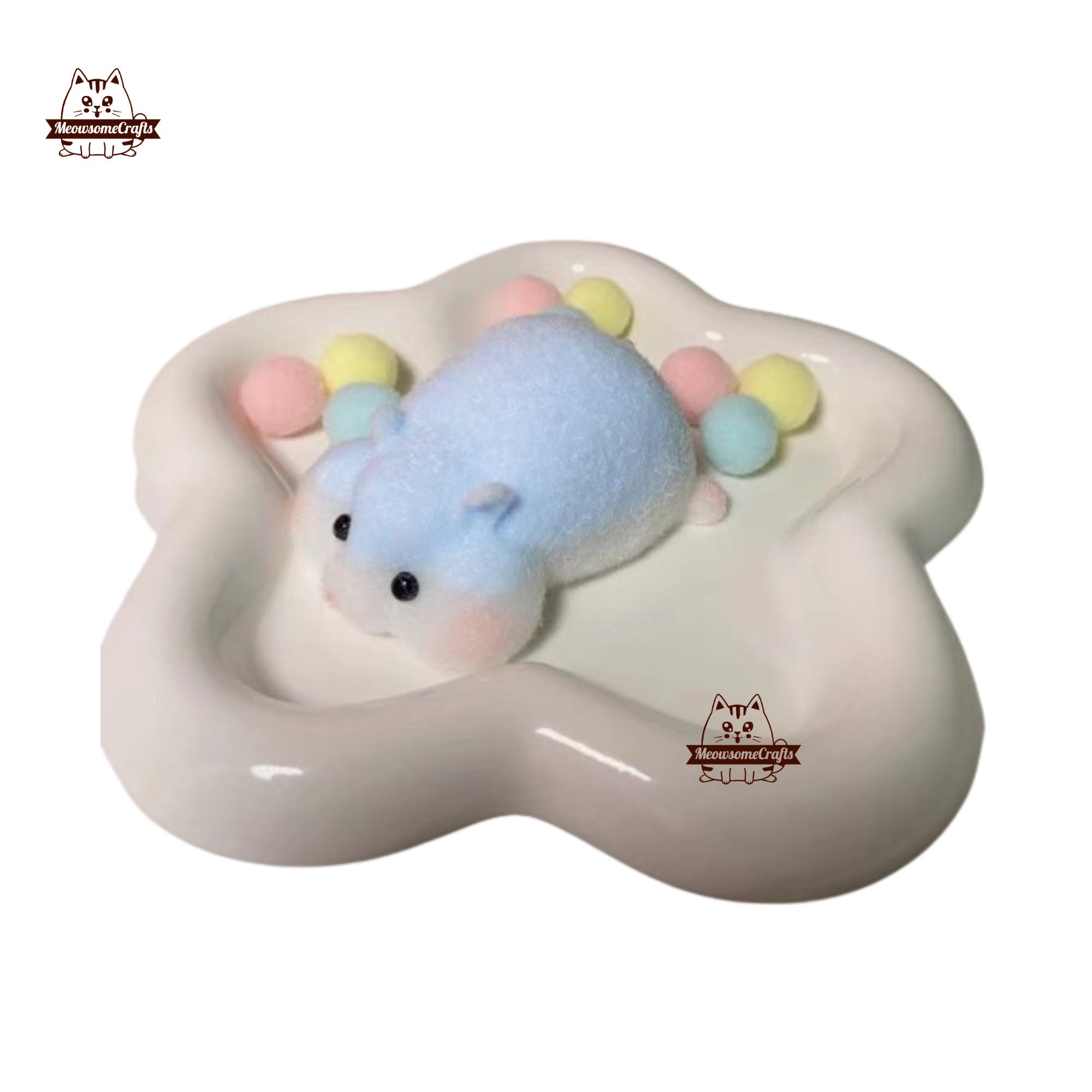 Furry Squishy Hamster Mouse Laying Customizable Squeezable Stress ...
