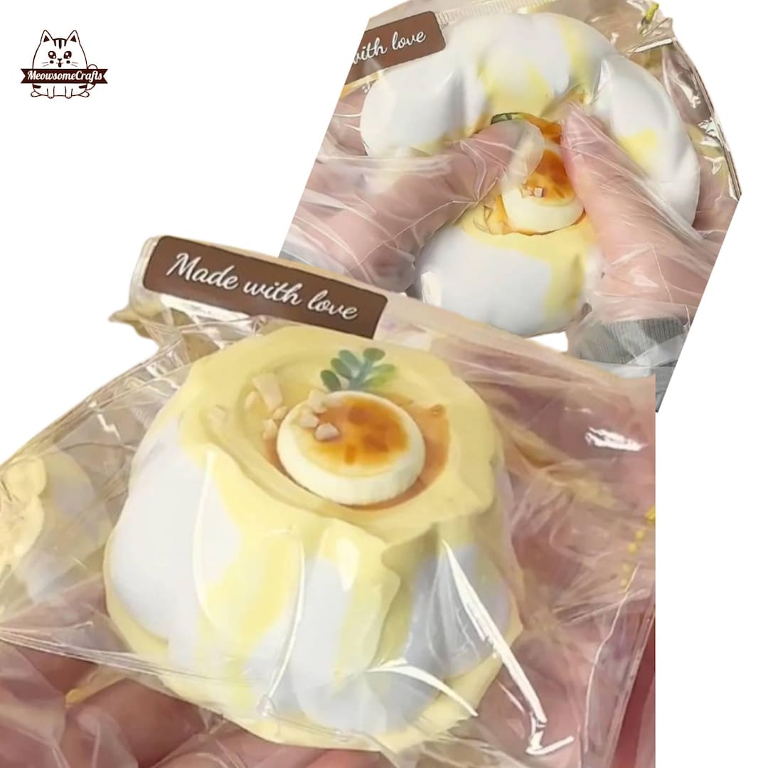 Soft Banana Milk Pudding Squishy Squeezable Stress Relief Sensory Taba ...