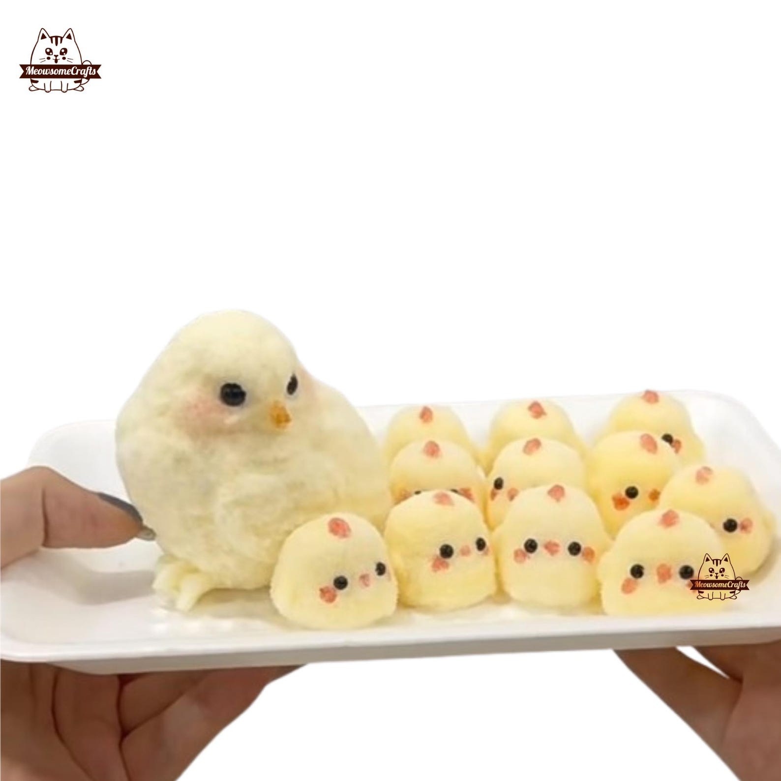 Soft Furry Yellow Animal Chicks Set Squishy Squeezable Stress Relief ...