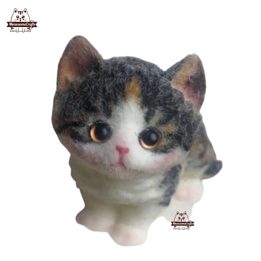 Furry Soft Kitten Cat Shape Squishy Squeezable Stress Relief Sensory ...