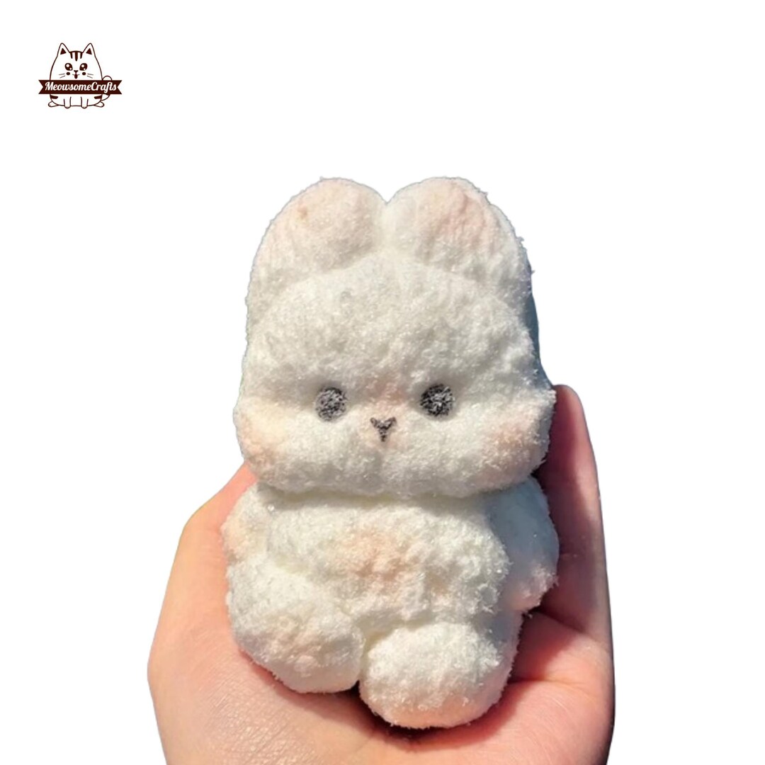 Furry Ice Cream Bunny Rabbit Squishy Squeezable Stress Relief Sensory ...
