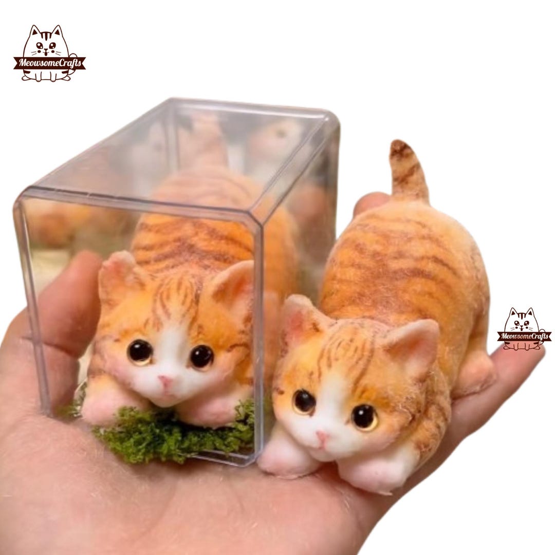Furry Pouncing Kitten Cat Squishy Squeezable Stress Relief Sensory ...
