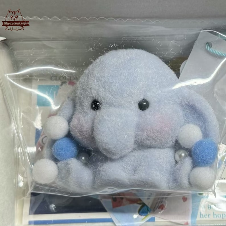 Baby Elephant Furry Squishy Customizable Squeezable Stress Relief ...