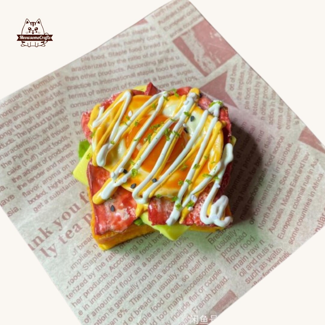 Handmade Bacon Egg Toast Food Squishy Squeezable Stress Relief Sensory ...