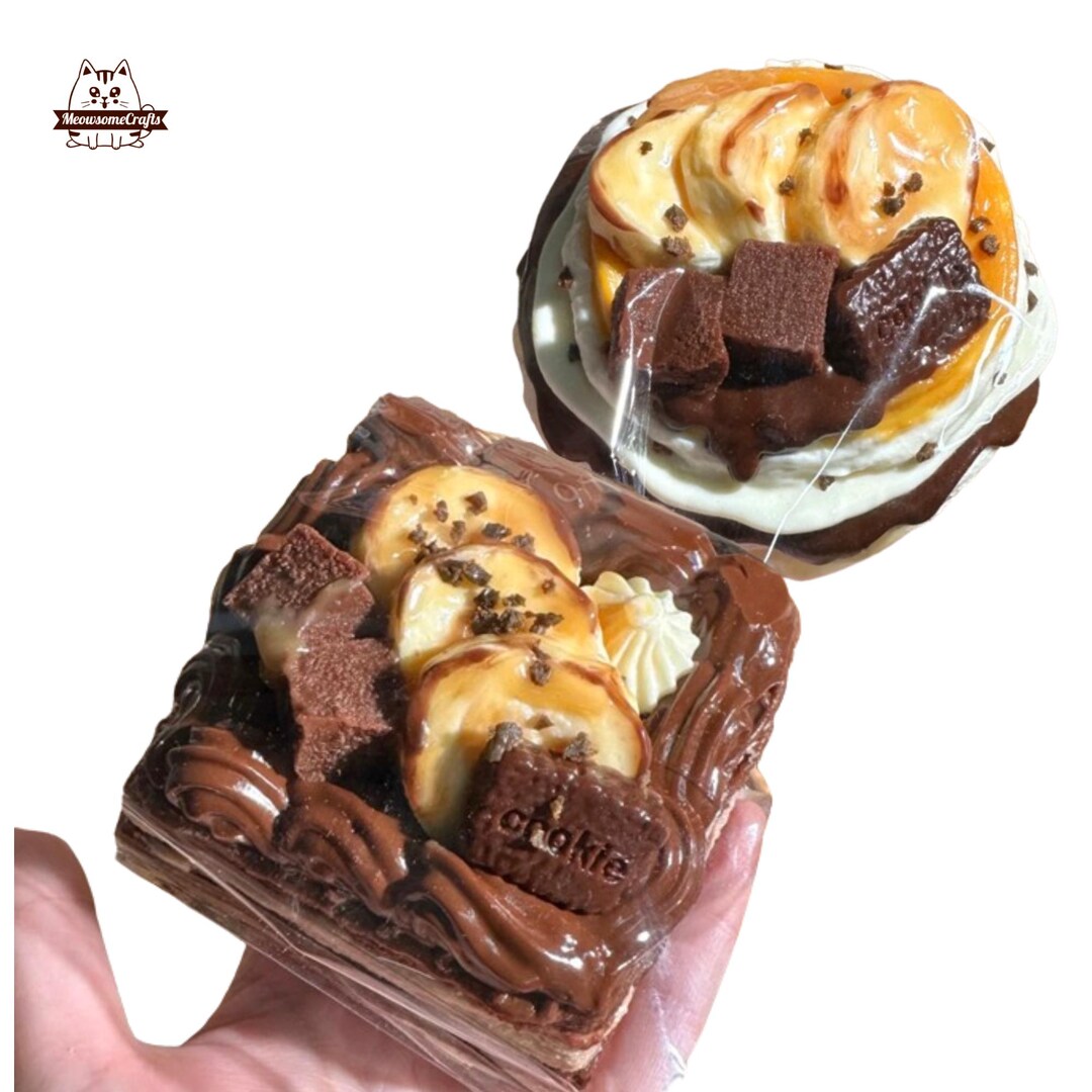 Soft Chocolate Cake Taba Squishy Squeezable Anxiety Stress Relief ...