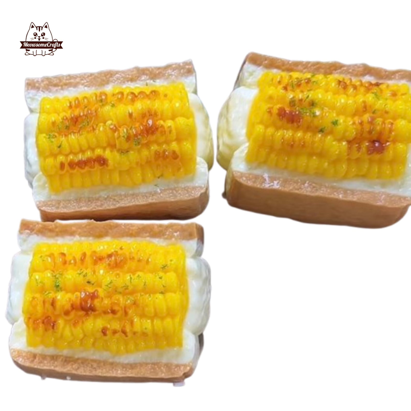 Realistic Corn Bread Squishy Toy Stress Relief Slow Rising Fidget Toy ...