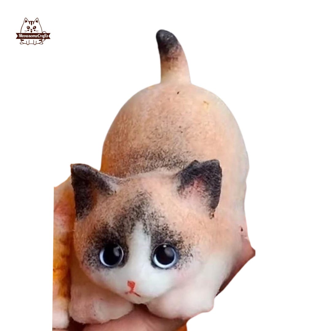 Furry Pouncing Ragdoll Kitten Cat Squishy Squeezable Anxiety Stress ...