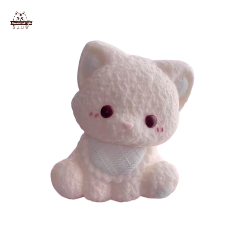 Cute Kitty Bibs Animal Squishy Squeezable Stress Relief Sensory Fidget ...