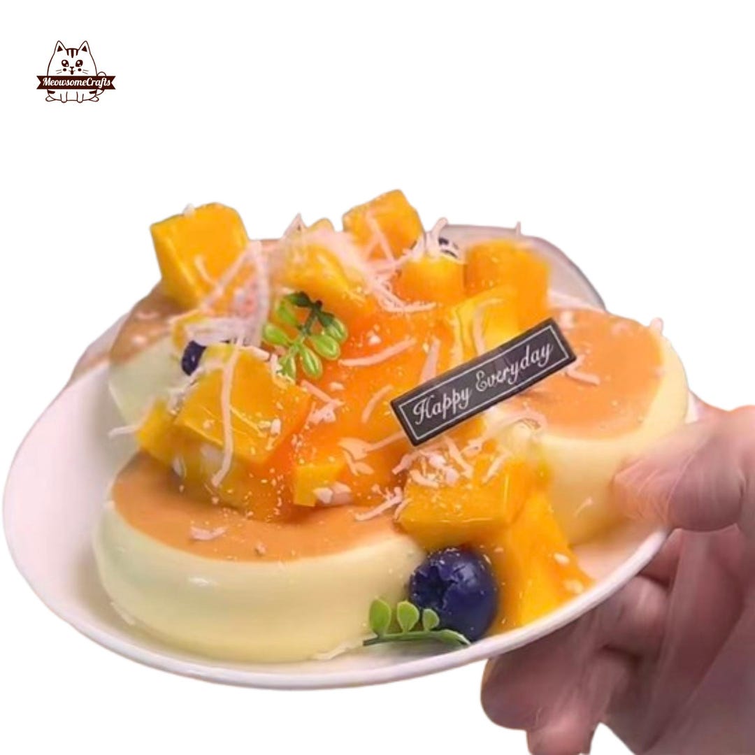 Realistic Soufflé Cake Taba Squishy Slow Rising Stress Relief Fidget ...