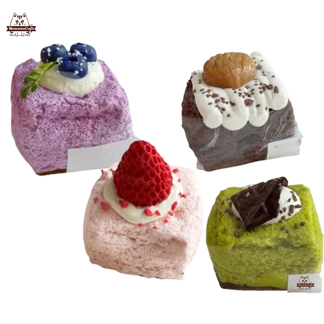 Cakes Dessert Strawberry Blueberry Chestnut Brownie Matcha Food Squishy ...