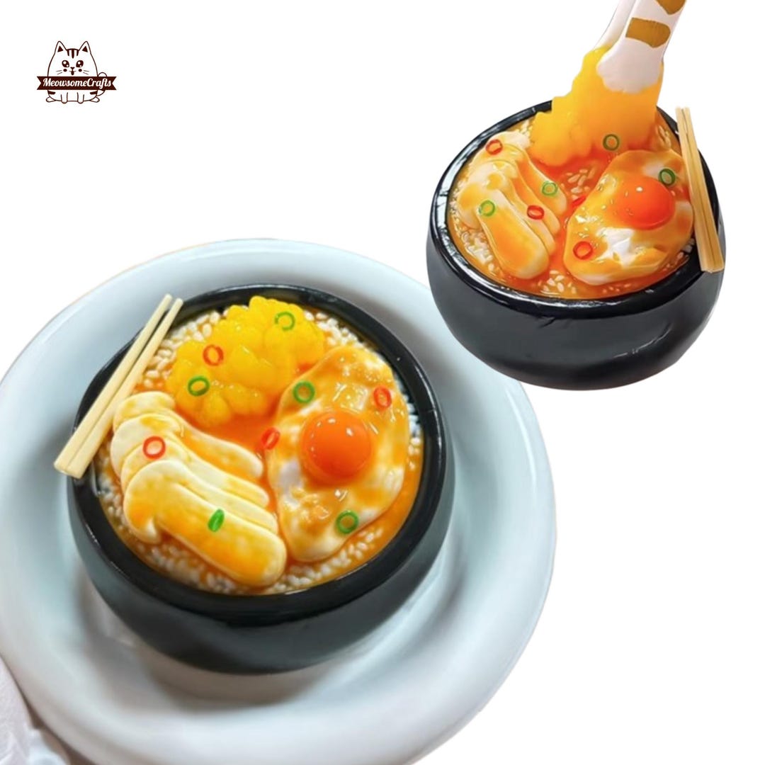 Cute Taba Squishy Stone Pot Rice Food Squeezable Anxiety Stress Relief ...