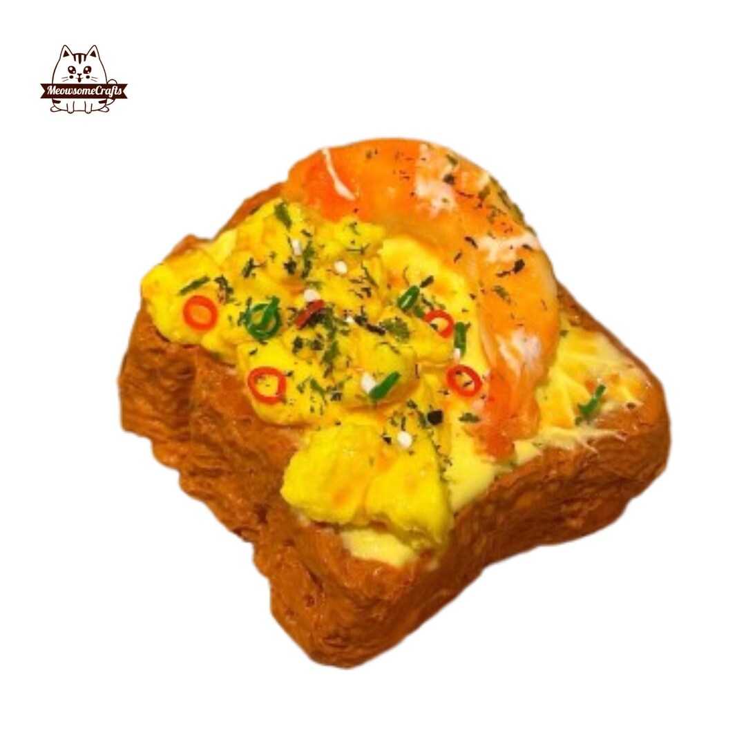 Egg Shrimp Toast Food Taba Squishy Squeezable Stress Relief Sensory ...