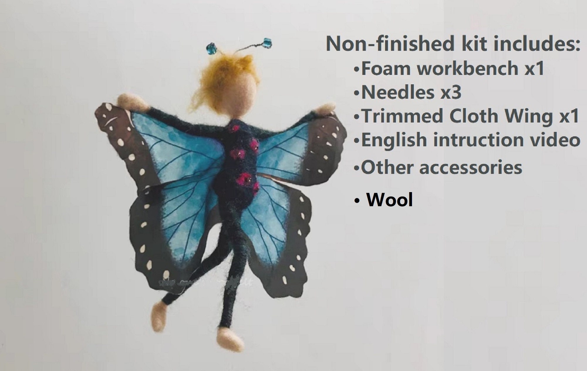 Needle Felt Kits Butterfly Wing Princess Fairies Fairy Beginner Felting ...