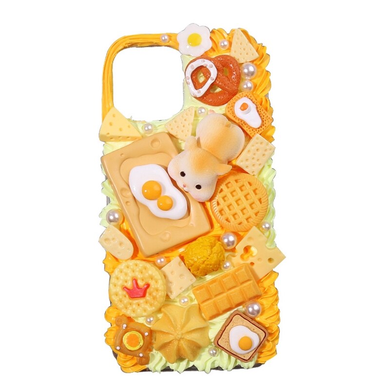 Decoden Phone Case DIY Kit Kawaii Mouse Food Eggs Crackers Cookies ...