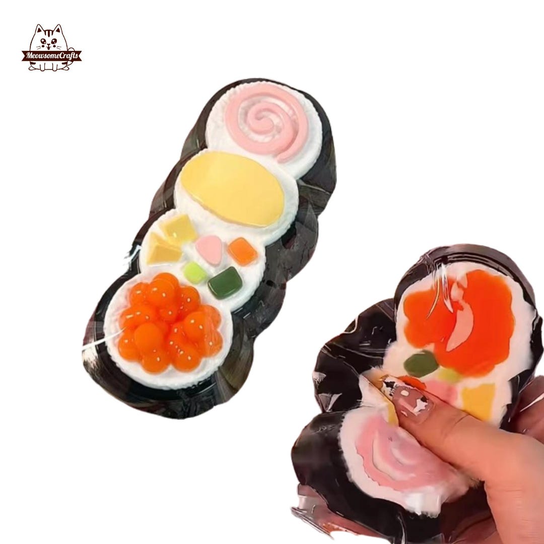 Sushi Rolls Squishy Squeezable Stress Relief Sensory Fidget Toy - Etsy