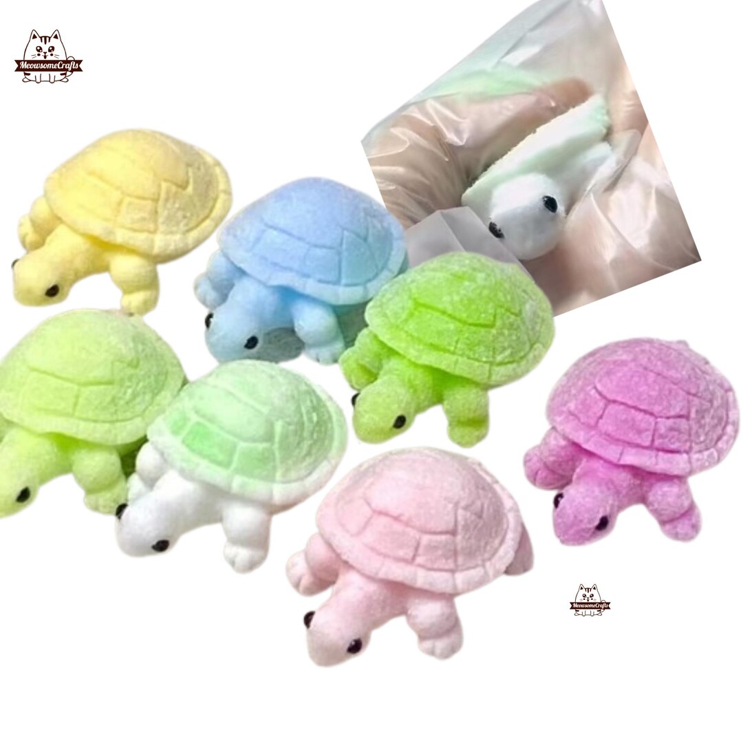 Baby Turtle Furry Squishy Squeezable Stress Relief Sensory Fidget Toy ...