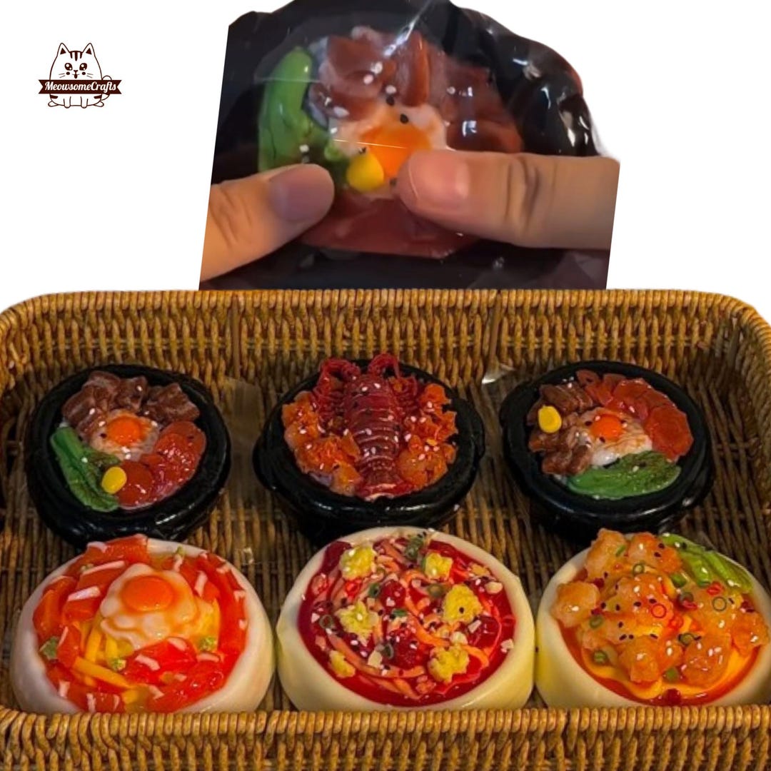 Handmade Tomato Garlic Shrimp Noodles Lobster Food Taba Squishy ...