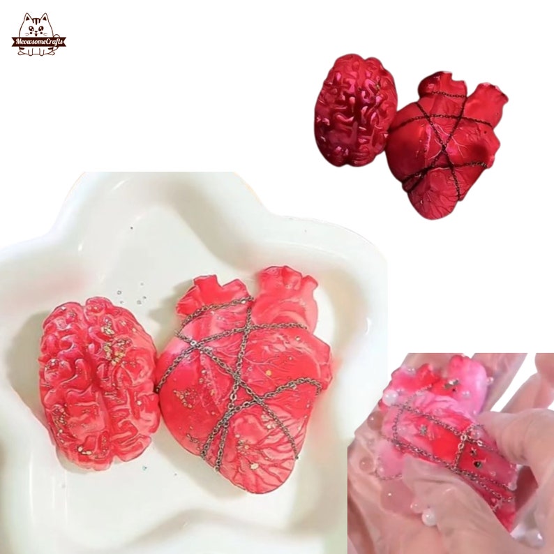 Human Heart Brain Organs Squishy Luminous Glow in the Dark Squeezable ...