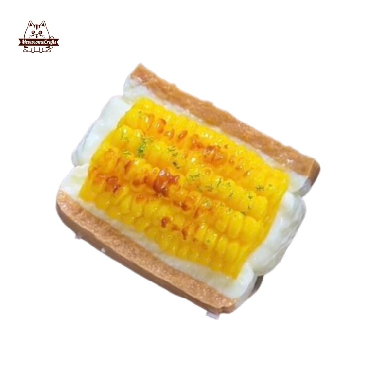 Realistic Corn Bread Squishy Toy Stress Relief Slow Rising Fidget Toy ...