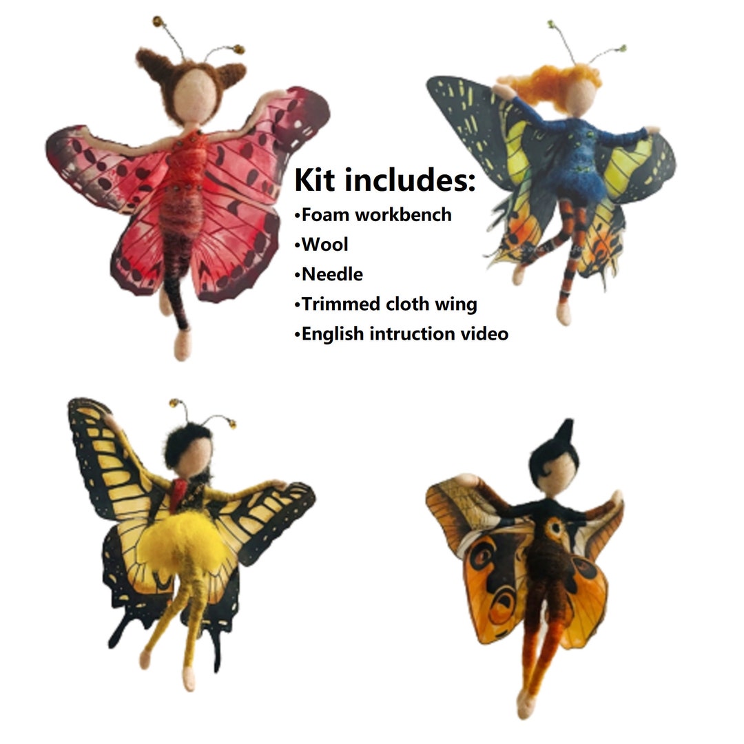 Needle Felt Kits Butterfly Wing Princess Fairies Fairy Beginner Felting ...