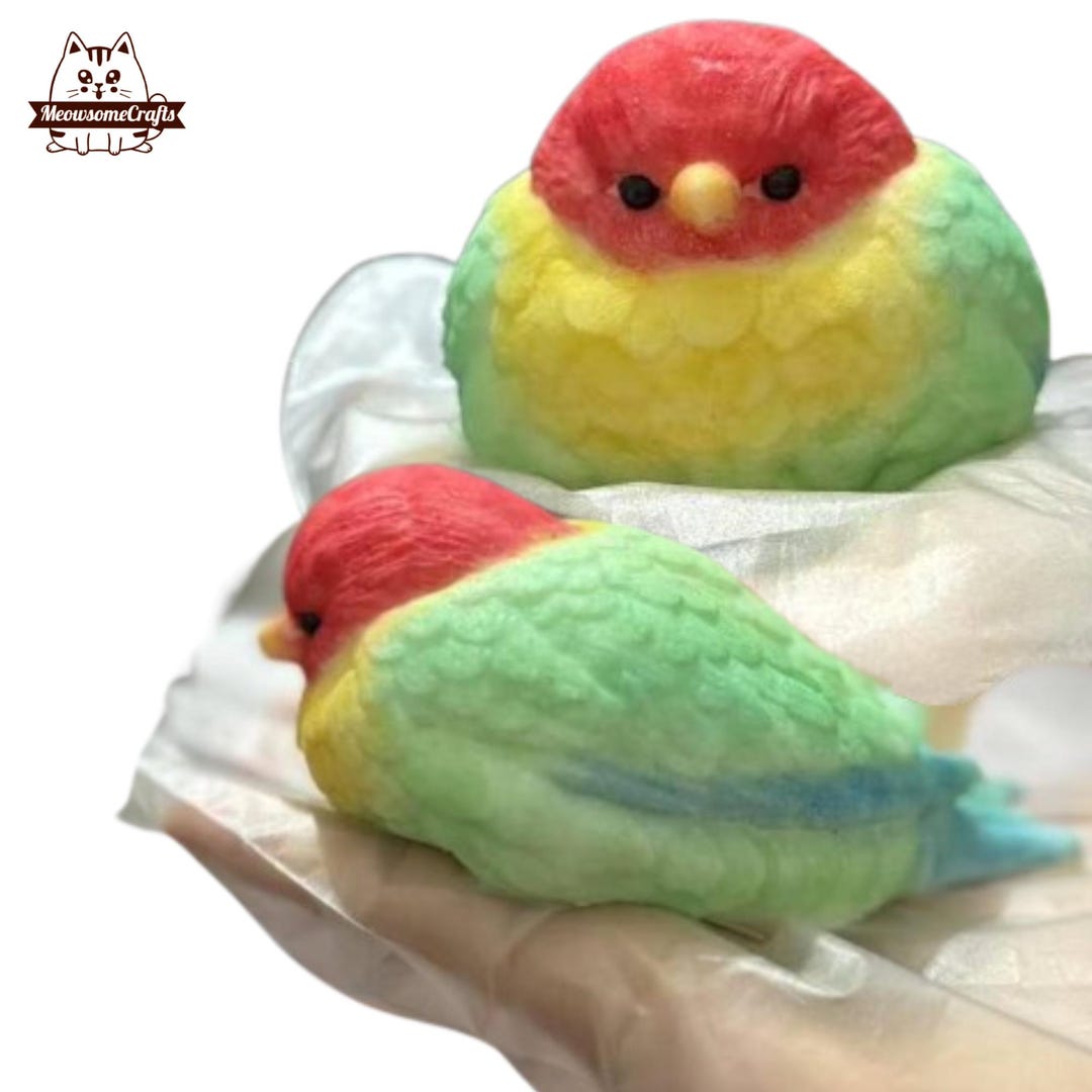 Furry Parrot Birds Taba Squishy Squeezable Anxiety Stress Relief ...
