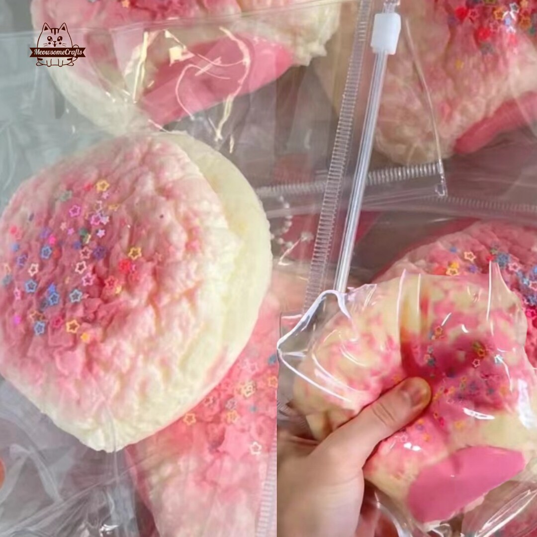 Pink Pineapple Bun Food Dessert Squishy Squeezable Anxiety Stress ...