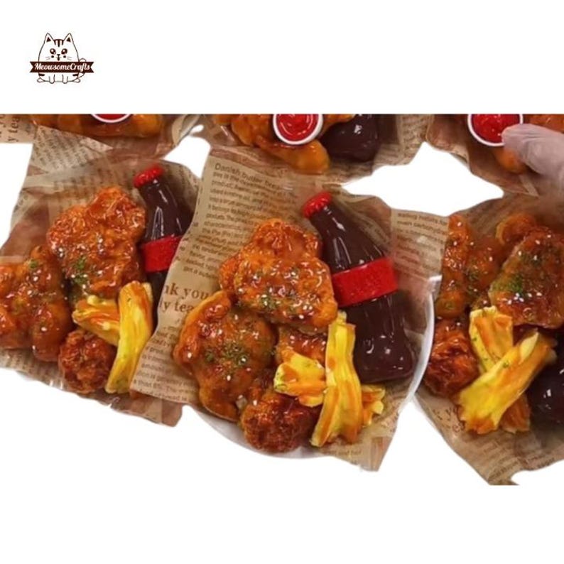 Realistic Chicken Nuggets Soda Food Squishy Squeezable Stress Relief ...