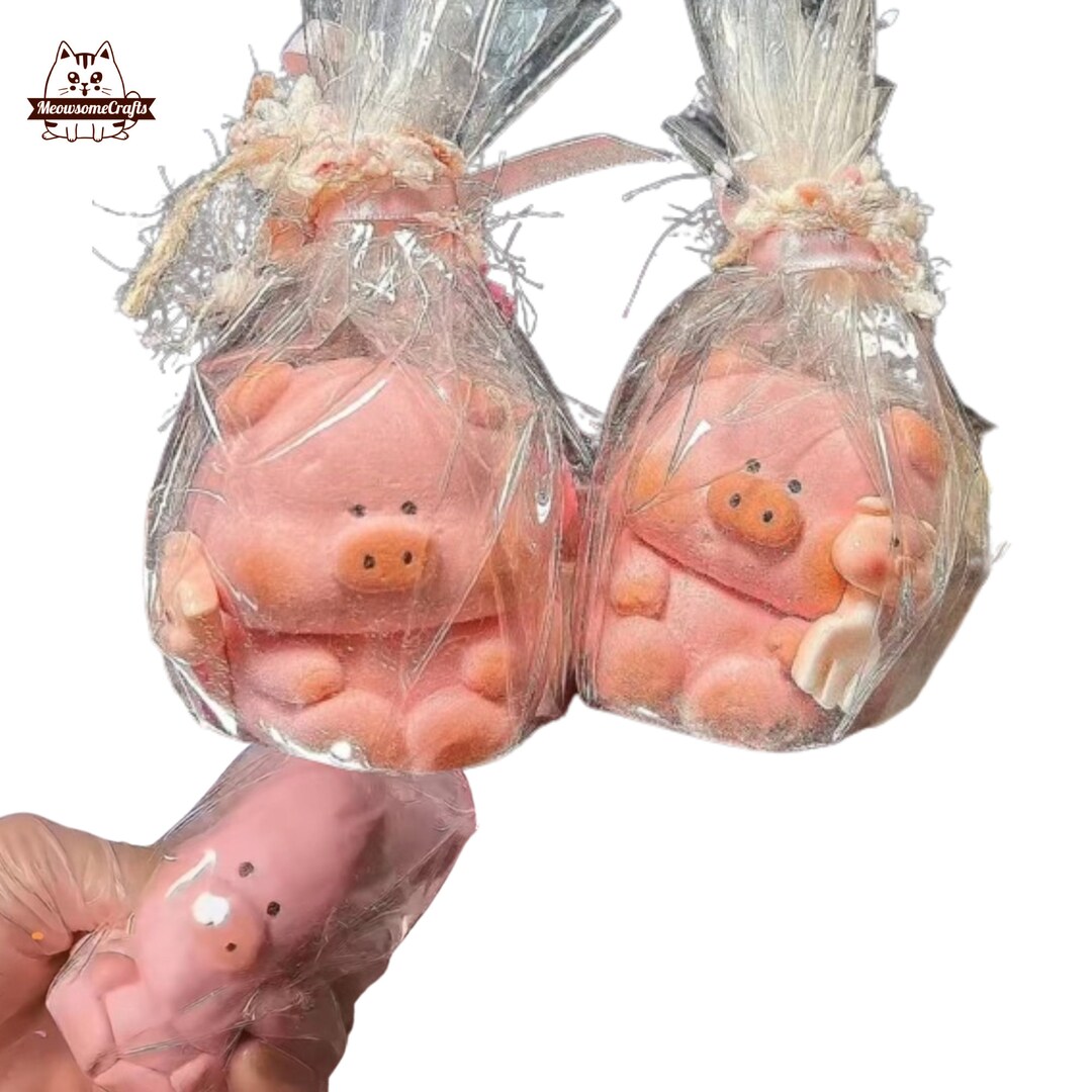 Furry Chubby Pig Piggy Squishy Squeezable Stress Relief Sensory Fidget ...
