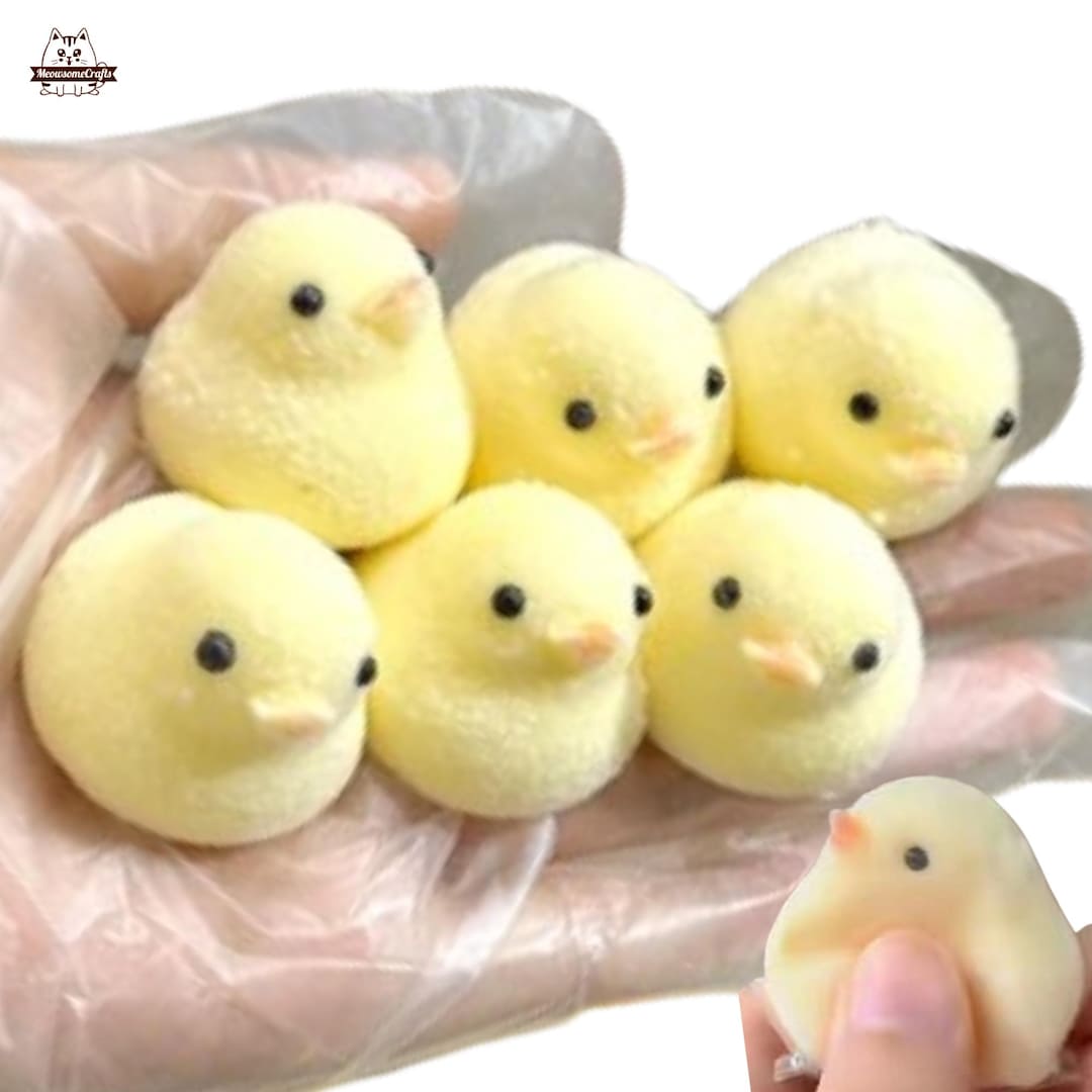 Little Baby Chicks Furry Squishy 1-6pc Squeezable Stress Relief Sensory ...
