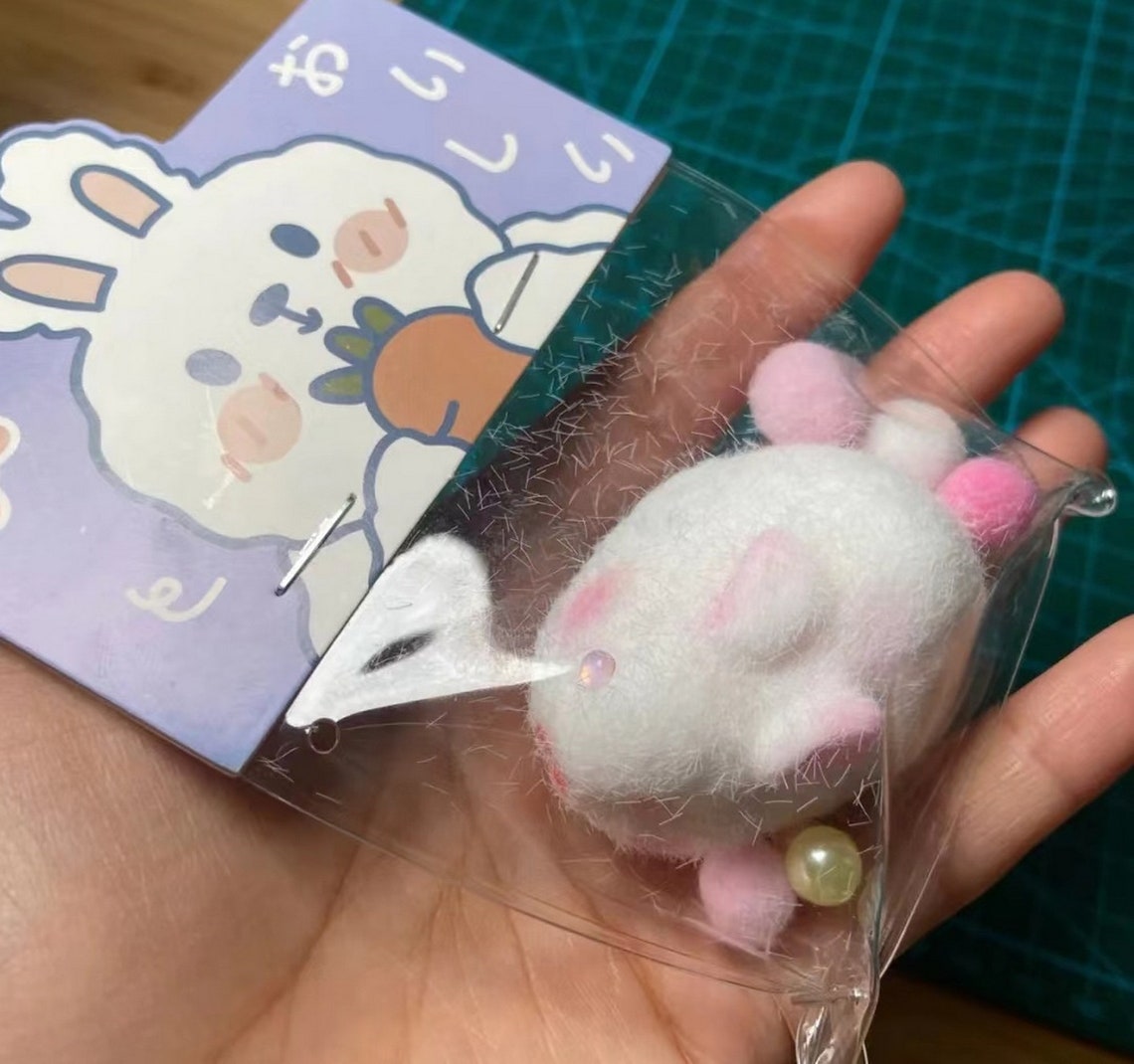 Furry Baby Rabbit Kitten Squishy Squeezable Stress Relief Sensory ...