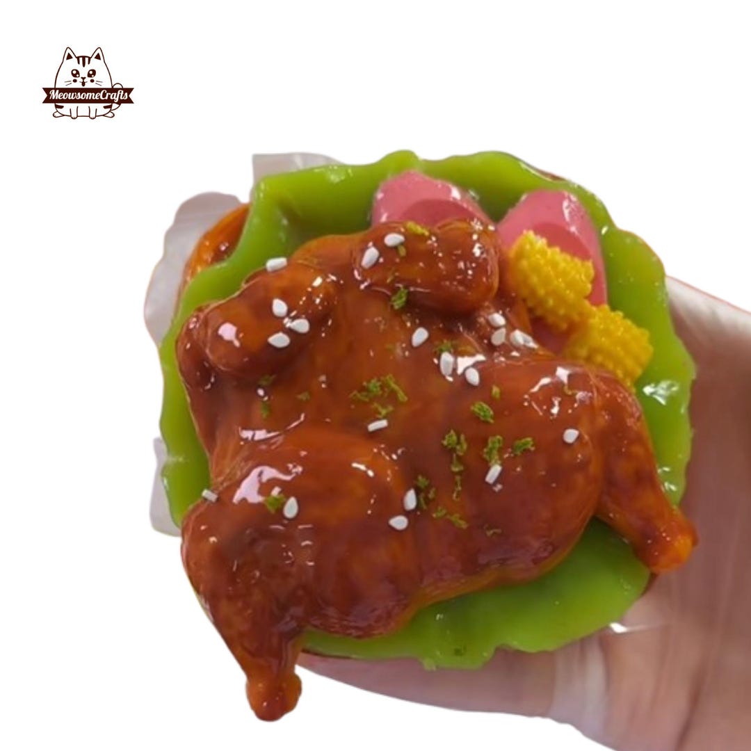 Realistic Roasted Chicken Food Squishy Squeezable Stress Relief Fidget ...