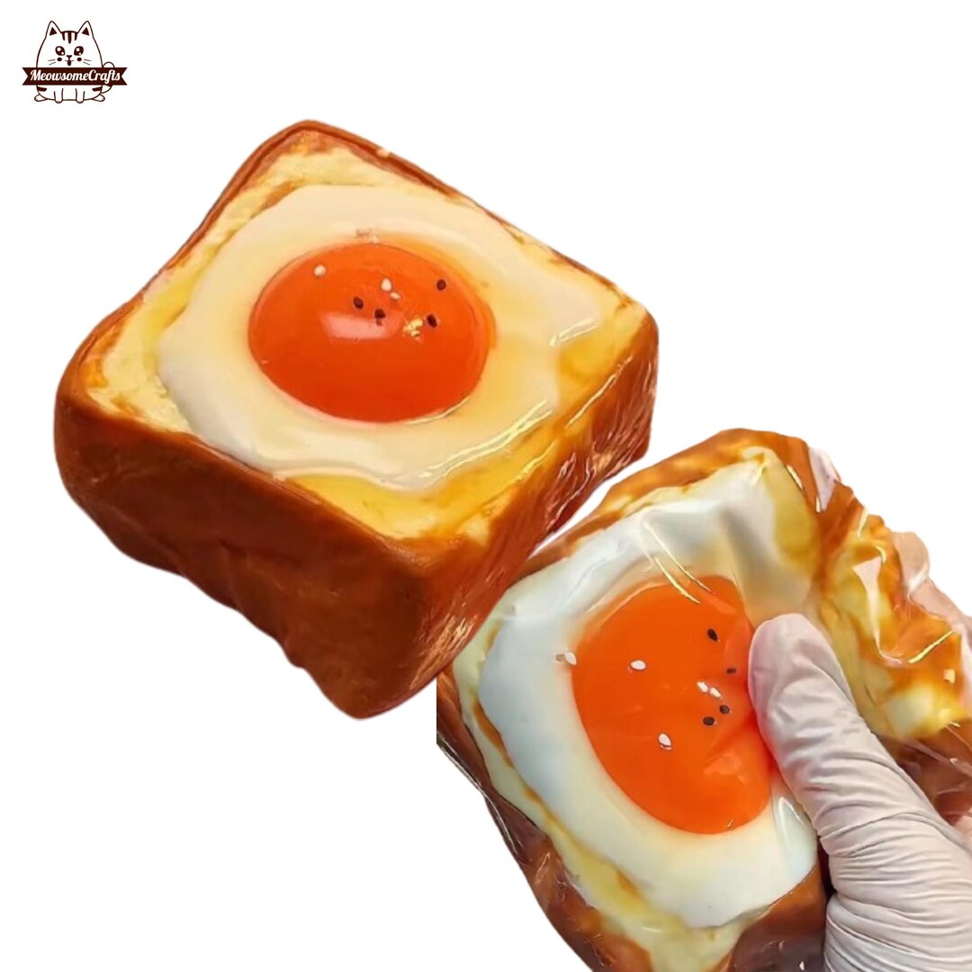 Egg Toast Food Squishy Squeezable Stress Relief Sensory Fidget Toy - Etsy