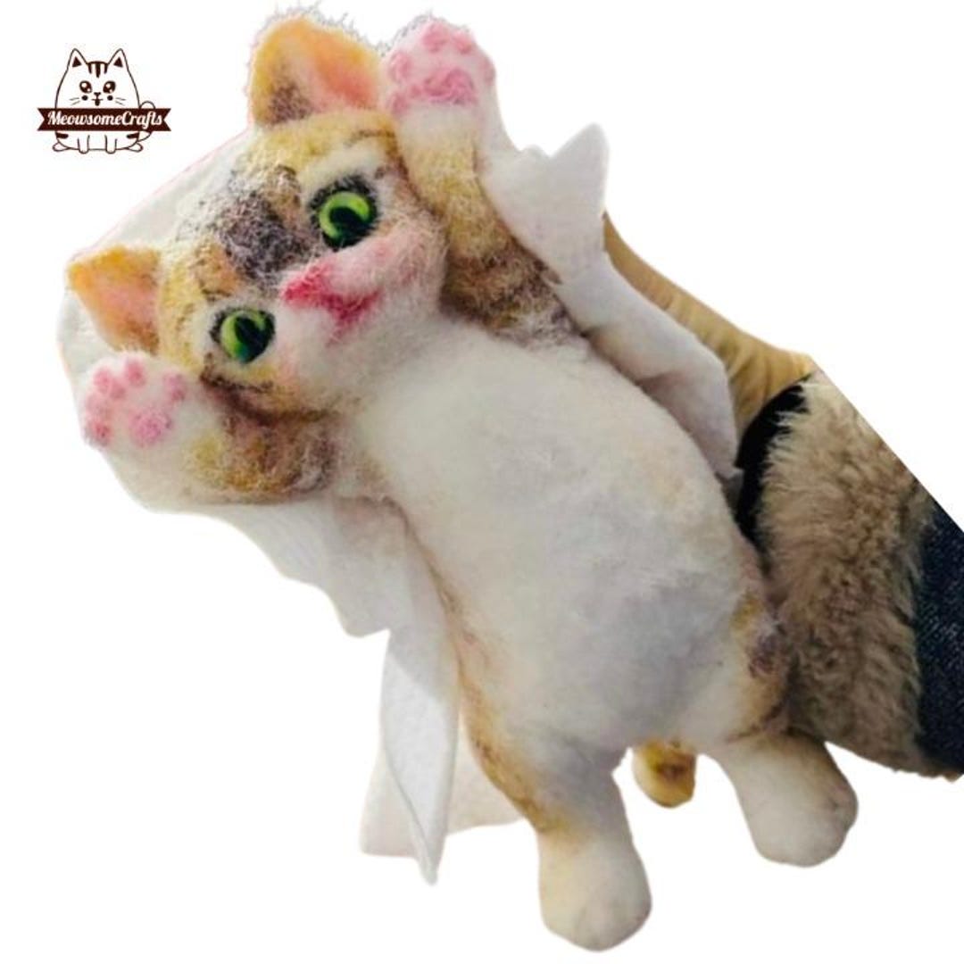 Furry Fluffy Orange Black Striped Kitten Cat Laying Taba Squishy Cat ...